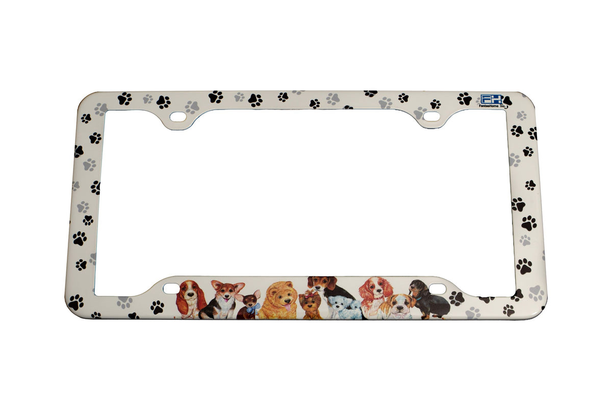 STAINLESS STEEL LICENSE PLATE FRAME - DOG (2 PCS) – FantasHome